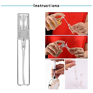 30Pcs 10ml/0.34 Oz Portable Refillable Clear Glass Empty Sprayer Perfume Bottles Cosmetic Atomizers Spray Bottle Container for Travel Party Must Makeup Tool (30Pcs 10ml Clear Glass Perfume Bottles)