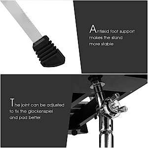 Giantex Foldable Glockenspiel Xylophone 30 Note, with Wood Base and 30 Metal Keys, 2 Mallets, Carrying Bag, Professional Glockenspiel Xylophone Percussion Instrument for Adults and Kids