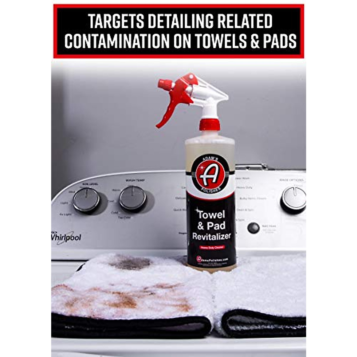 Adam's Microfiber Towel & Pad Cleaner - Keep Your Detailing Cloths, Applicators, & Pads Bright and Soft to Ensure a Scratch Free Surface - Tough on Grime, Gentle on Microfiber & Pads (32oz)