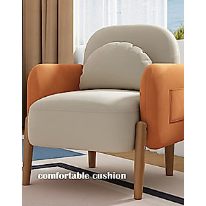 Sofa Couch Solid Wood Frame Breathable Flannelette Fabric Sofa Couch Modern Living Room Sofa with Throw Pillows Comfortable High Rebound Sponge Cushions for Living Room Bedroom Office