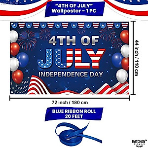 XtraLarge, 4th of July Banner - 72x44 Inch | 4th of July Backdrop, 4th Of July Decorations | Independence Day Banner, Independence Day Decorations | Fourth Of July Decorations, Patriotic Decorations