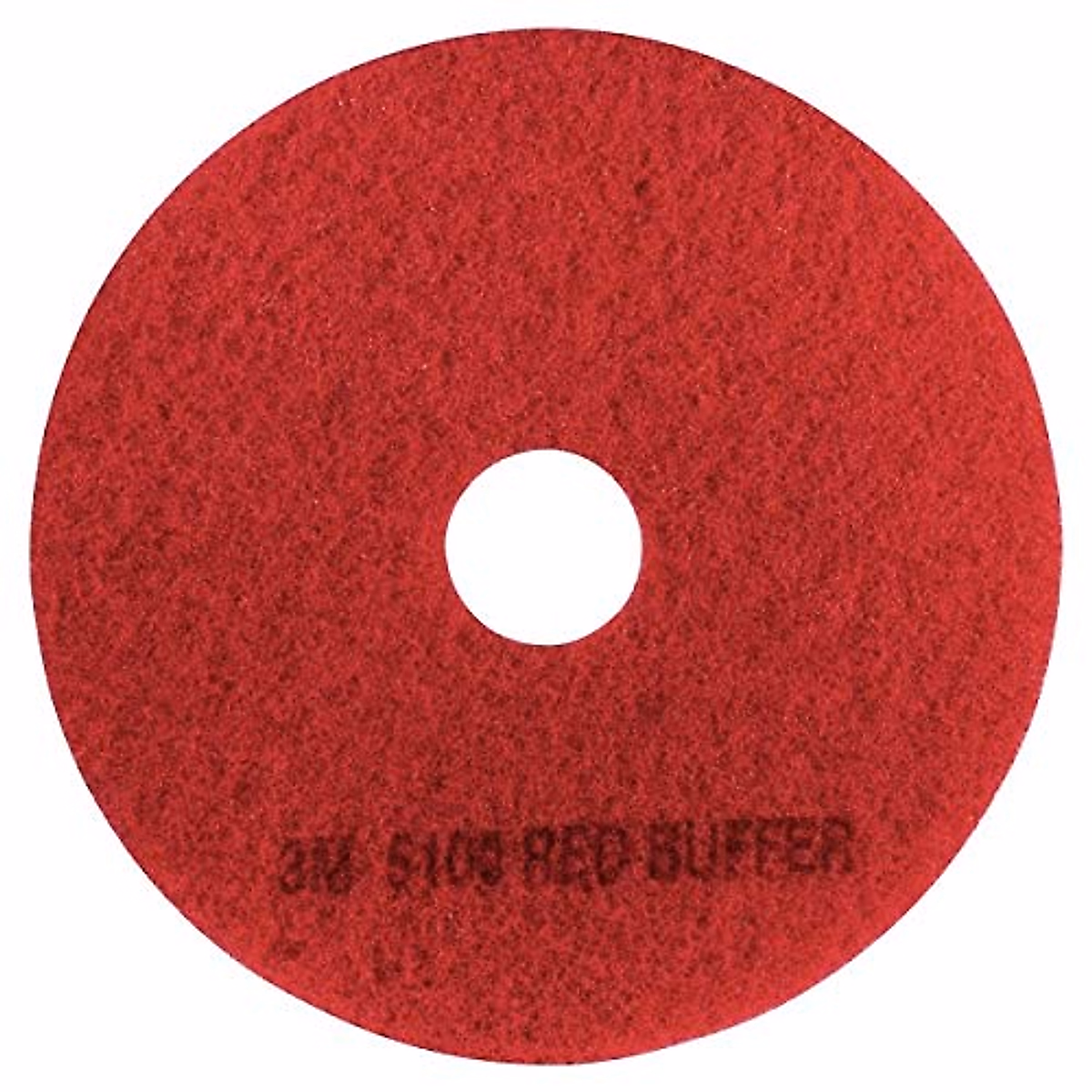 3M Buffer Floor Pad 5100, Red, 20", 5/Case, Removes Soil, Scratches, Scuff Marks, and Black Shoe Heel Marks
