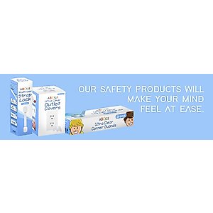 ABC123 - Baby Proofing Set, 36 Outlet Plug Covers, 26 Corner Guards, 5 Safety Strap Locks.