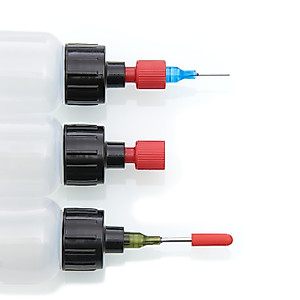 Dispense All - 60ml (2oz) Multipurpose Small Squeeze Bottle Kit with Dispensing Tips (2 Pack)