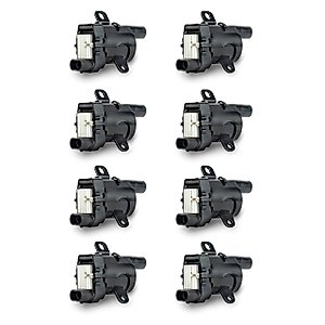 Ignition Coil Pack Set of 8 - Replaces 12563293, D585, C1251, 19005218 - Compatible with Chevrolet, GMC, Cadillac & Other GM Vehicles - V8 Silverado 1500, Tahoe, Suburban, Sierra, Yukon, XL, 2500