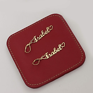 LeCalla Personalized Customized Name Lever-Back Earrings for Women Teen