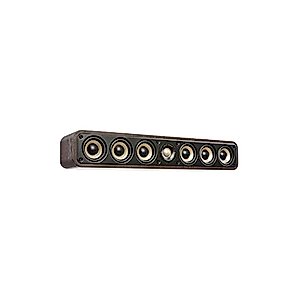 Polk Signature Elite ES35 Slim Center Channel Speaker - Hi-Res Audio Certified, Dolby Atmos & DTS:X Compatible, 1" Tweeter & (6) 3" Woofers, Dual Power Port for Effortless Bass, Contemporary Walnut