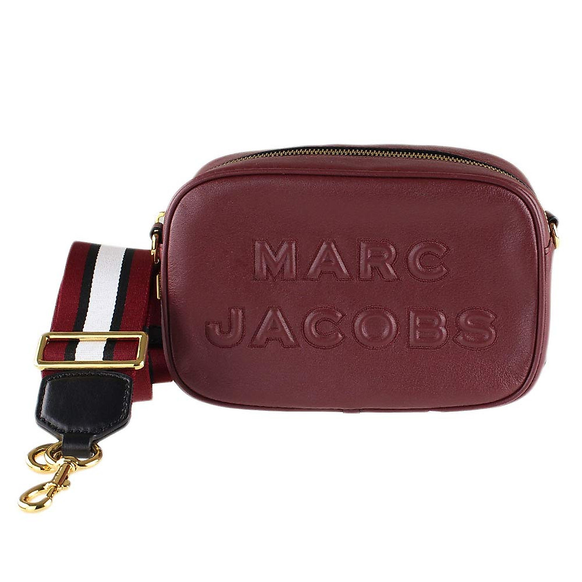 Marc Jacobs M0014465 Sultry Red With Gold Hardware Flash Collection Women's Leather Crossbody Bag