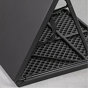 ximeix 4' Fold-in-Half Adjustable Table, Black