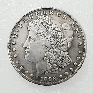 Kocreat Copy 1892-S-Morgan Dollar Plating Silver Coin-Replica U.S Old Original Pre Morgan Souvenir Coin Hobo Coin Lucky Coin Collection