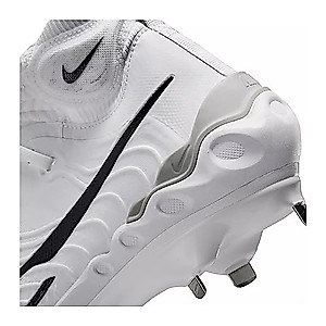 Nike Alpha Huarache NXT DJ6517-100 White-Black-Wolf Grey Men's Metal Baseball Cleats 8.5 US