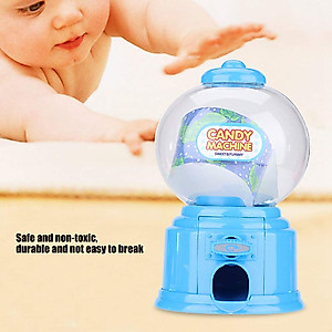 AYNEFY Portable Kid Candy Machine,Plastic Mini Gumballs Dispenser Machine Mini Twisted Sugar Machine Piggy Ban Kids Kindergarten Christmas Day Present(Blue)