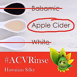 Hawaiian Silky Static-Free Apple Cider Vinegar Leave-in Conditioner, 8 fl oz - Black Castor Oil Extract for Hair Growth - Natural Treatment Men, Women & Kids - Good on Color Treated Scalp