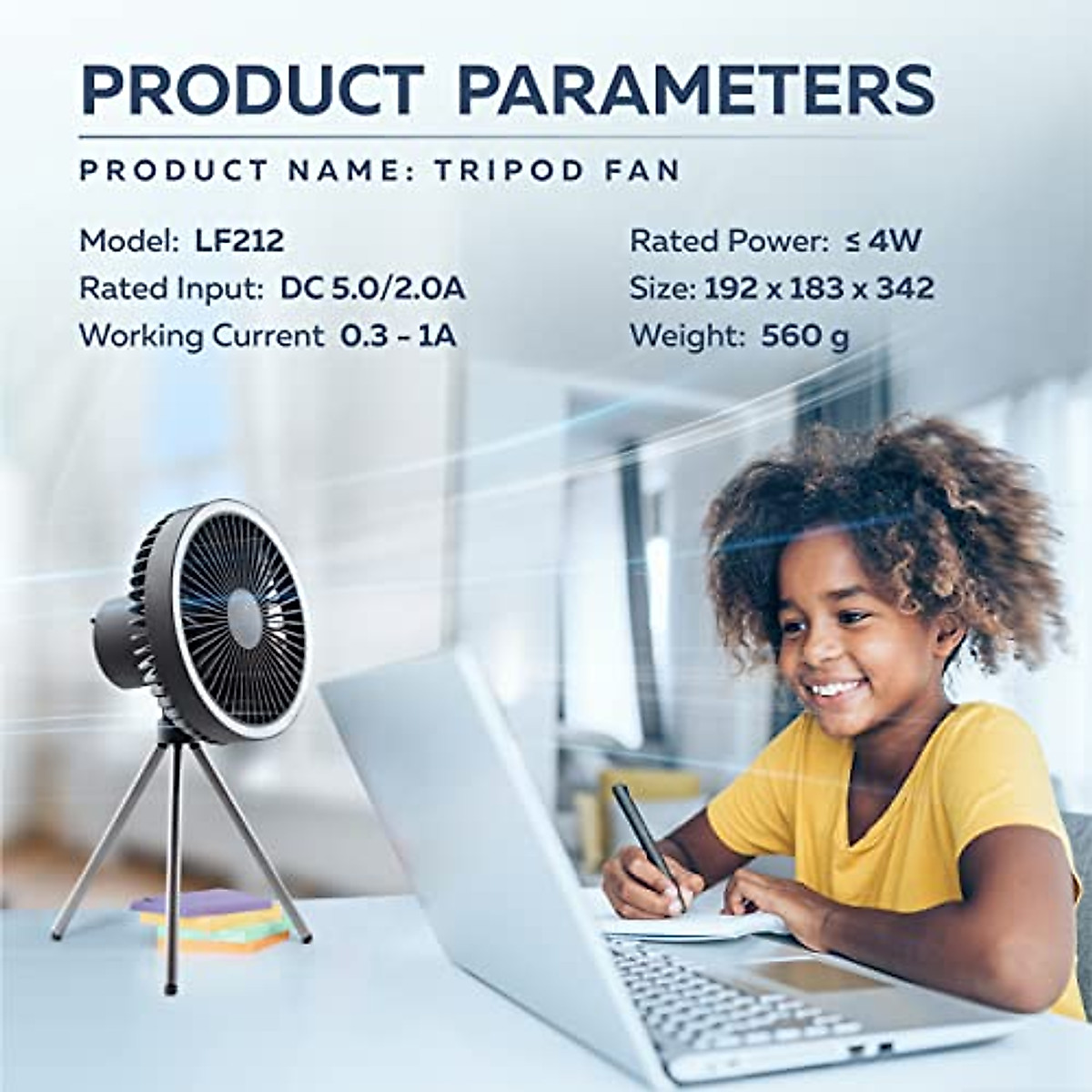 10000mAh Rechargeable Fan Portable – Desk Fan, Portable Camping Fan with LED Lantern Desktop Table Cooling Fans Cordless Quiet RV Small Tent Battery Powered Fan for Camping, Portable Fan for Travel