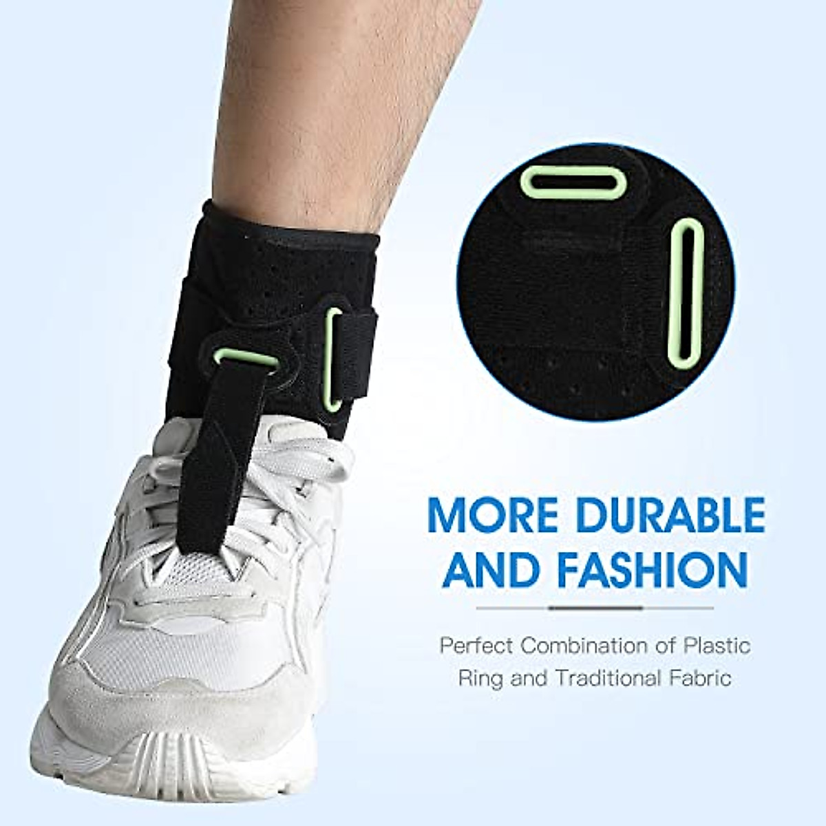 Adjustable Drop Foot Brace Foot Up Afo Brace Unisex Fits for Right /Left Foot Orthosis Ankle Brace Support, Improve Walking Gait, Effective Relieve Pain for Achilles Tendon