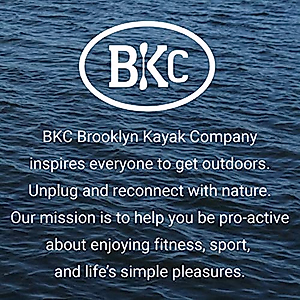 BKC SK287 Angler Touring Kayak – 14.75-Foot Solo Distance Sit-in Travel Kayak for Open Water Paddling, Collapsible Paddle Included