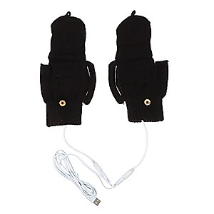 CLISPEED 1 Set Heated Gloves USB Warming Gloves Electric Warming Gloves Skiing Snowboarding Gloves Thermal Gloves Men Rechargeable Hand Warmers Sport Gloves Windproof Warm Gloves Hand Coat