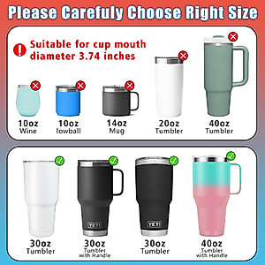 Amgkonp 30oz Tumbler Replacement Lids,4PACK Splash Proof Lids for YETI Rambler,Old Style RTIC,SUNWILL and CIVAGO Coffee Tumbler,BPA free