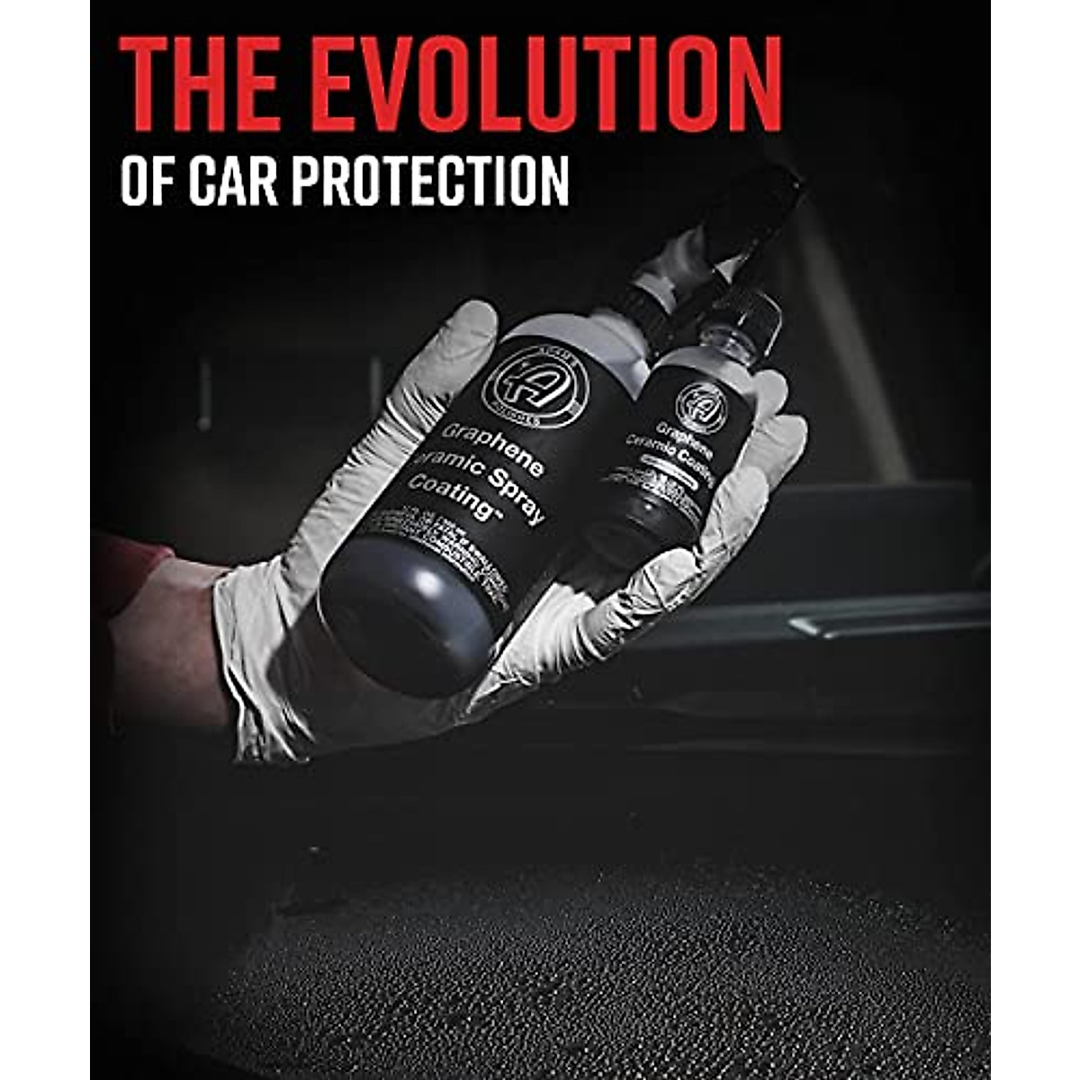 Adam's Graphene Ceramic Spray Coating, Graphene Tire Shine, Graphene Detail Spray, & Graphene Shampoo Bundle