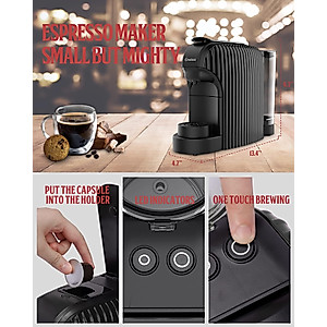 Milk Frother, Electric Milk frother and Steamer for Frothing and Heating Milk, 4 IN 1 Multifunction Milk Frother for Hot & Cold Froth, Auto-off & Easy Cleaning, Gretess, Black, JC-A1B