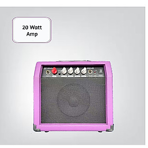 Purple 30 Inch Kids Electric Guitar Beginner Kit, Set Includes 20W Amplifier 3 Picks, Shoulder Strap, Tuner, Bag Case