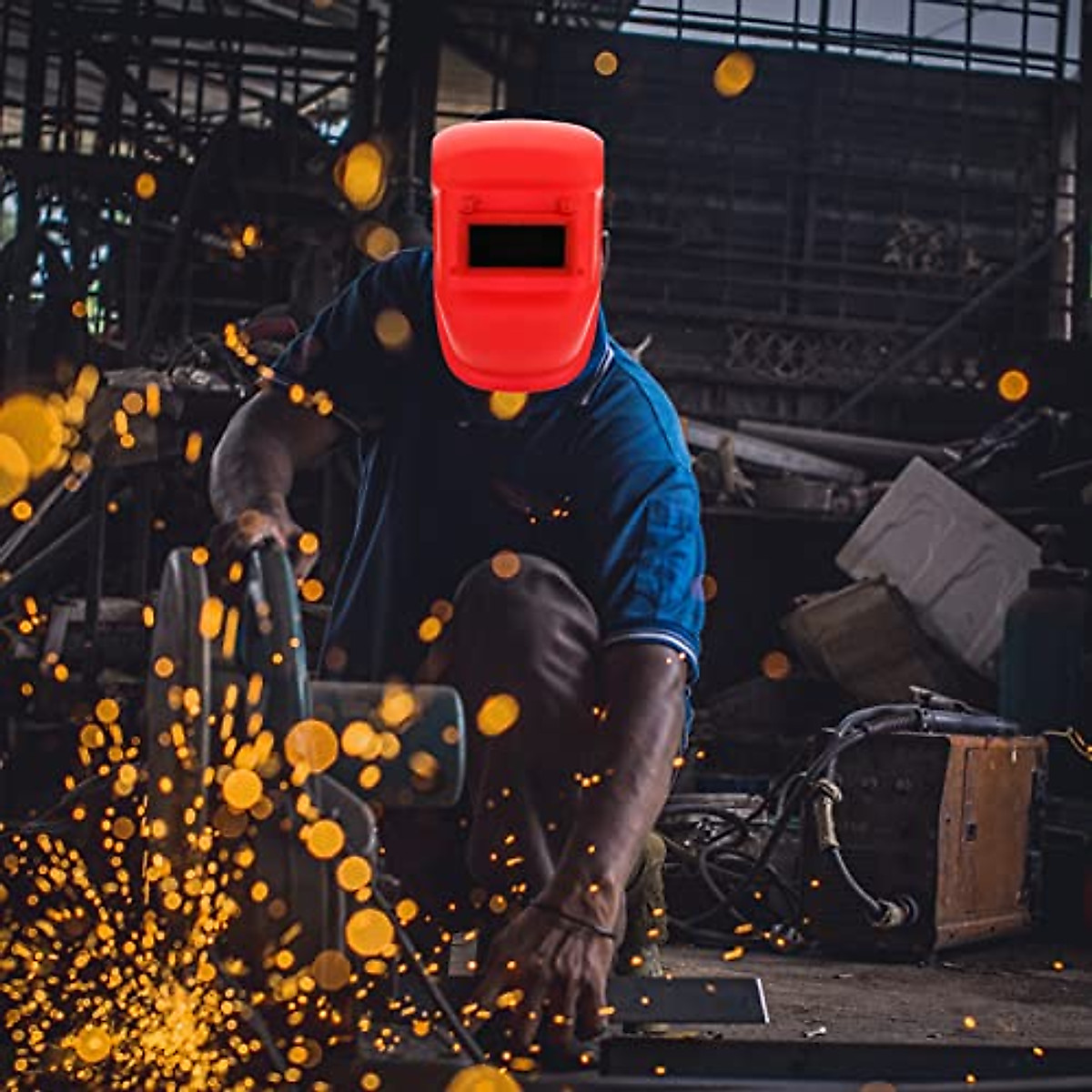 DOITOOL Welding Helmet Auto Darkening Hood with Adjustable Shade Range for Arc Welder Shield Flaming