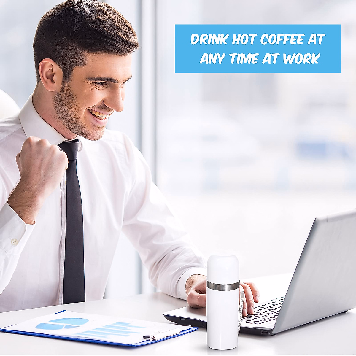 Geiserailie 4 Pack Sublimation Tumblers Cups 12 oz Blank Vacuum Stainless Steel Tumblers with Lids White Sublimation DIY Coffee Travel Mug for Office Travel Outdoors