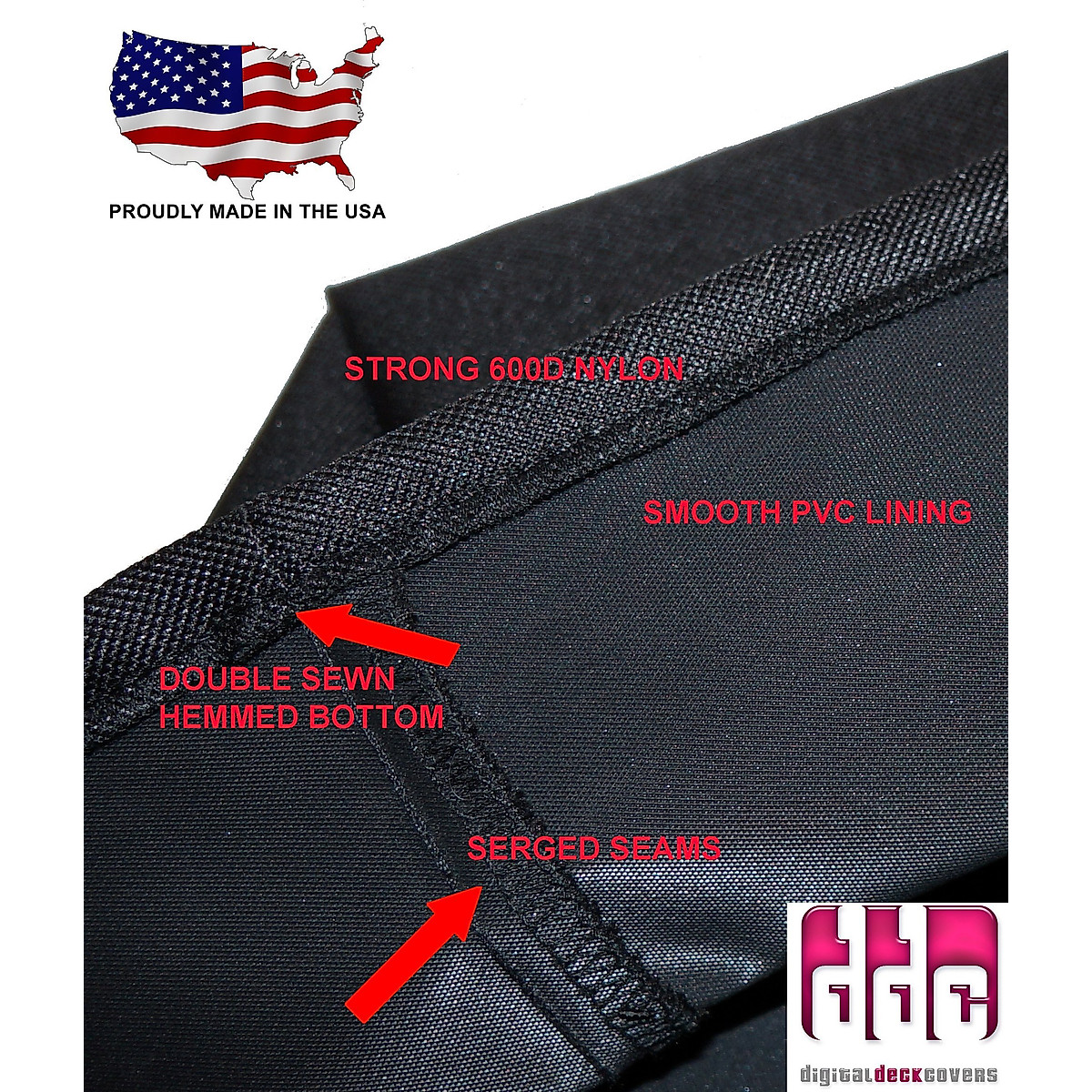 DigitalDeckCovers Printer Dust Cover for HP Color Laserjet Pro MFP M177fw / M277dw / M278dw / M281fdw / M283fdw / M283cdw Printers [Antistatic, Water Resistant, Heavy Duty Fabric, Black]