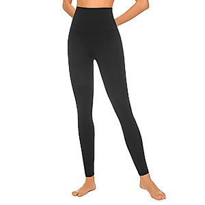 CRZ YOGA Women's Butterluxe Super High Waisted Workout Leggings 28 Inches -Over Belly Buttery Soft Full Length Yoga Pants Black X-Large