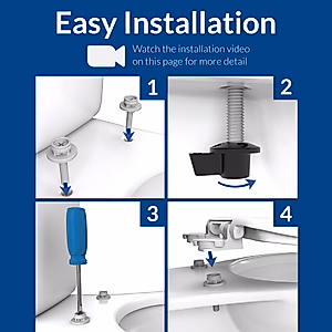 Bemis 500EC 464 500EC464 Toilet Seat, 1 Pack Round, Dresden Blue