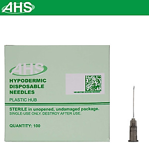 Sterile Disposable Injection Needle with Cap for Animal, Pet, Poultry and Industrial Dispensing Needle Accessories (22G X 1)