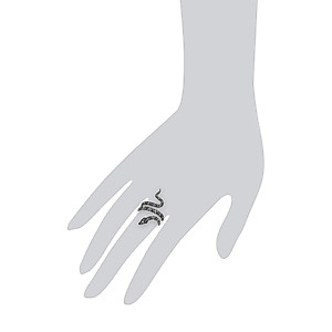 Gemondo Marcasite Ring, Sterling Silver 0.50 Marcasite Art Noveau Snake Ring