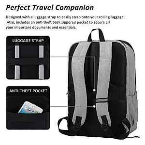 MAXTOP Travel Laptop Backpack with USB Charging Port Anti-Theft[Water Resistant] College School Bookbag Fits 17 Inch Laptop