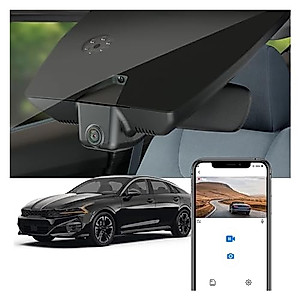 Orignal Factory Look WiFi Connection LHD Dash Cam Video Recorder Car DVR Compatible with Kia K5 2021 2022 2023, FITCAMX 4K 2160P (Color : Black, Size : 2K Dual Cam 64GB)