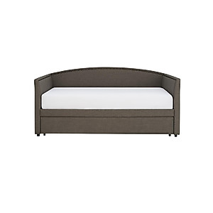 DHP Clara Linen Twin, Grey Daybed, Gray