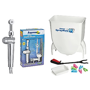 Aquaus SprayMate & Aquaus 360 Premium Diaper Sprayer for Toilet Bundle (ABS Polymer Sprayer)