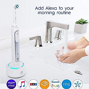 Oral-B Electric Toothbrush, Alexa Built-In, Amazon Dash Replenishment Enabled, White, Smart Brushing System