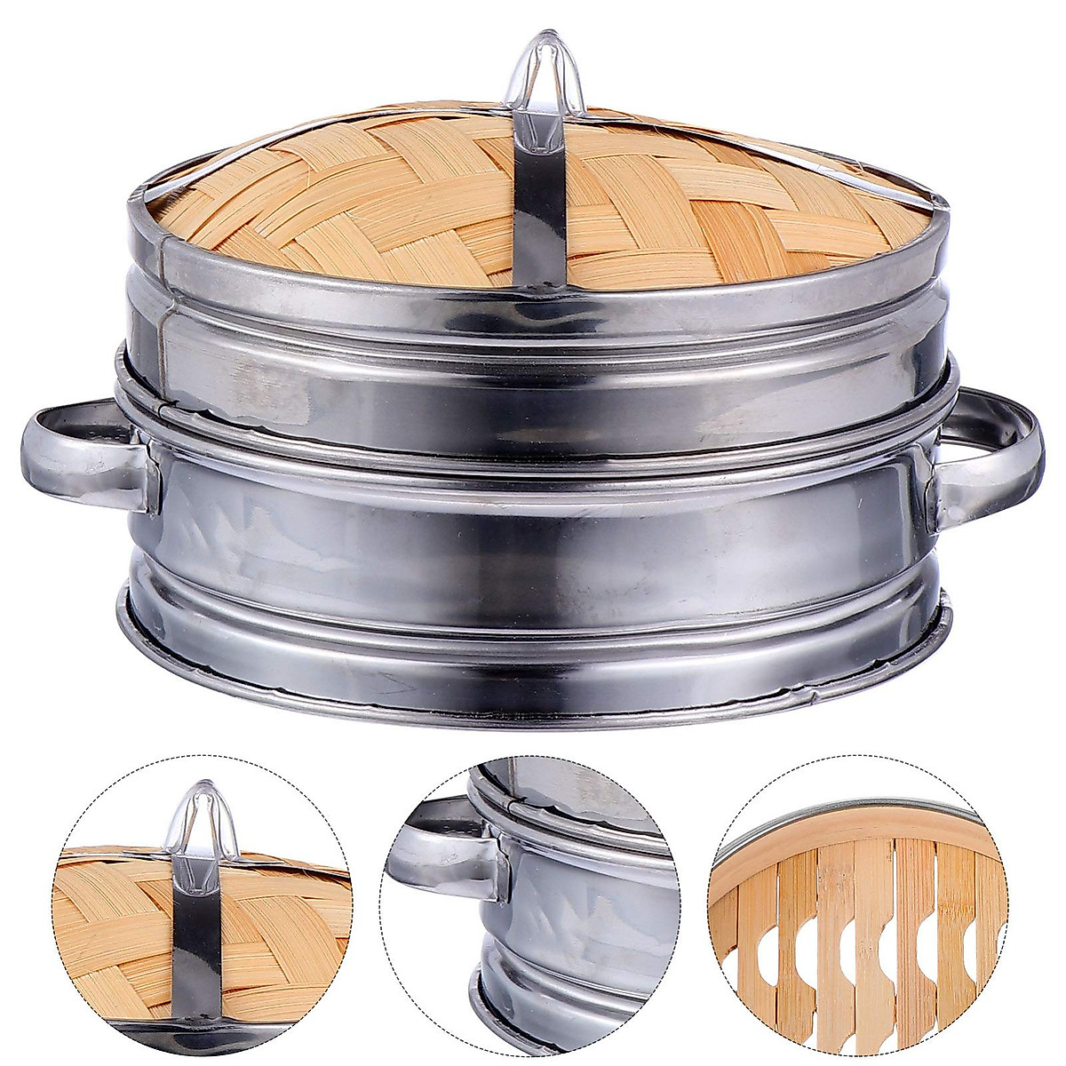 Bamboo Steamer Basket for Chinese Asian Cuisine?5.7INCH Steaming Basket Bun Vegetable Steamer, Dumpling Steamer Bamboo Steam Basket For Steaming Dim Sum Dumplings Buns Vegetables Fish Rice