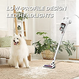 Dibea Corded Stick Vacuum Cleaner Lightweight Handheld Vac Machine 20KPA Strong Suction for Pet Hair/Dust/Dirt on Hardwood Floor, Carpet, Car, etc