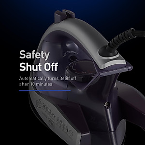 Panasonic Dry and Steam Iron with Alumite Soleplate, Fabric Temperature Dial and Safety Auto Shut Off – 1700 Watt Multi Directional Iron – NI-W950A, Purple