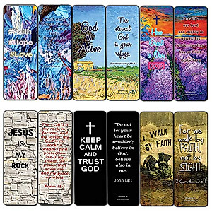 Favorite Bible Verses Bookmarks How Great is Our God Bookmarks (12 Pack) - Collection of Inspiring and Motivational Bible Verses - Scripture Cards Variety Bulk Buy - Sunday School Baptism Rewards