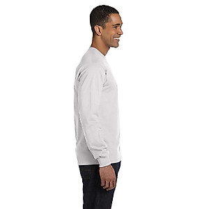 Hanes 6.1 oz. Long-Sleeve Beefy-T, Large, ASH