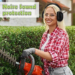 Yunsailing 6 Pcs Ear Protection Noise Reduction Headphones Nrr 28db Safety Hearing Ear Muffs Shooting Gun Range Mowing(Black)
