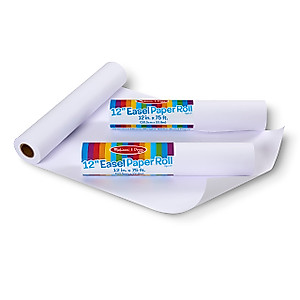 Melissa & Doug Tabletop Easel Paper Roll (12 inches x 75 feet), 3-Pack