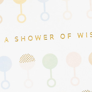 Hallmark Signature Baby Shower Card for New Parents (Shower of Wishes) Welcome New Baby, Congratulations