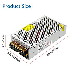 SHNITPWR 12V 15A 180W Power Supply Adapter 110V / 220V AC to DC Universal Regulated Switching Power Converter Transformer LED Driver for LED Light Strip 3D Printer CCTV Security System LCD Monitor