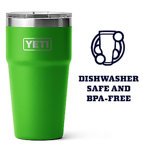 YETI Rambler Stackable Pint, Vacuum Insulated, Stainless Steel with MagSlider Lid, Canopy Green