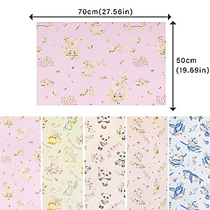 Larcenciel Gift Wrapping Paper for Kids - 5 Sheets of Cute Unicorn, Dinosaur, Panda, Elephant, and Whale Designs - Perfect for Birthdays, Holidays, and More (27.5x19.6inch)