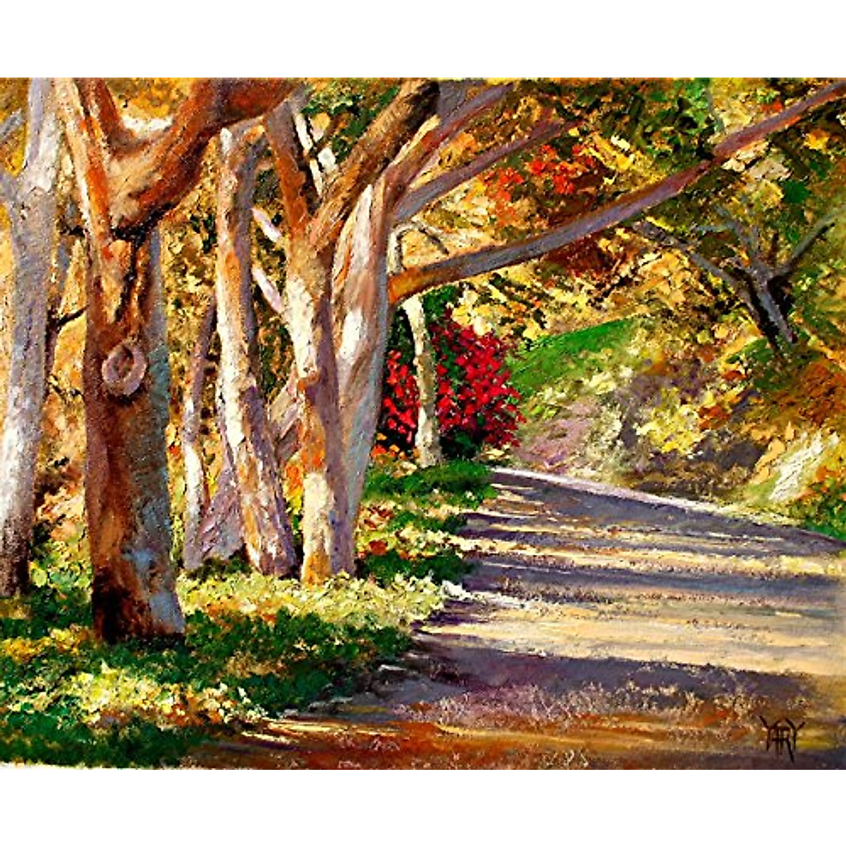 (SOLD) Country Lane - rural landscape by internationally renown painter Yary Dluhos.