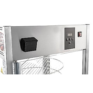 KoolMore 18 in. Commercial Pizza Display Warmer with 4 Rotating Racks in Stainless-Steel (KM-HPD4-18)